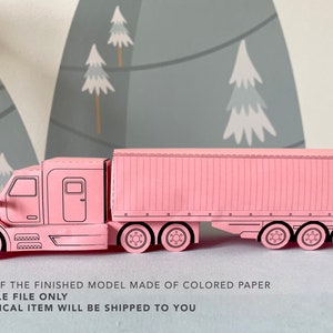 Printable Lorry Model, Paper Toy Lorry, Paper Truck DIY, American Lorry ...
