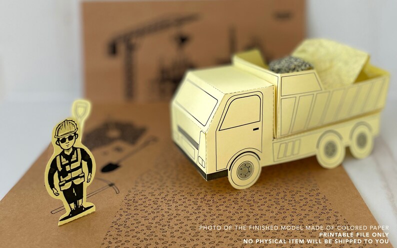 Dump Truck Model, Printable Tipper Truck Model, Printable Truck Set ...