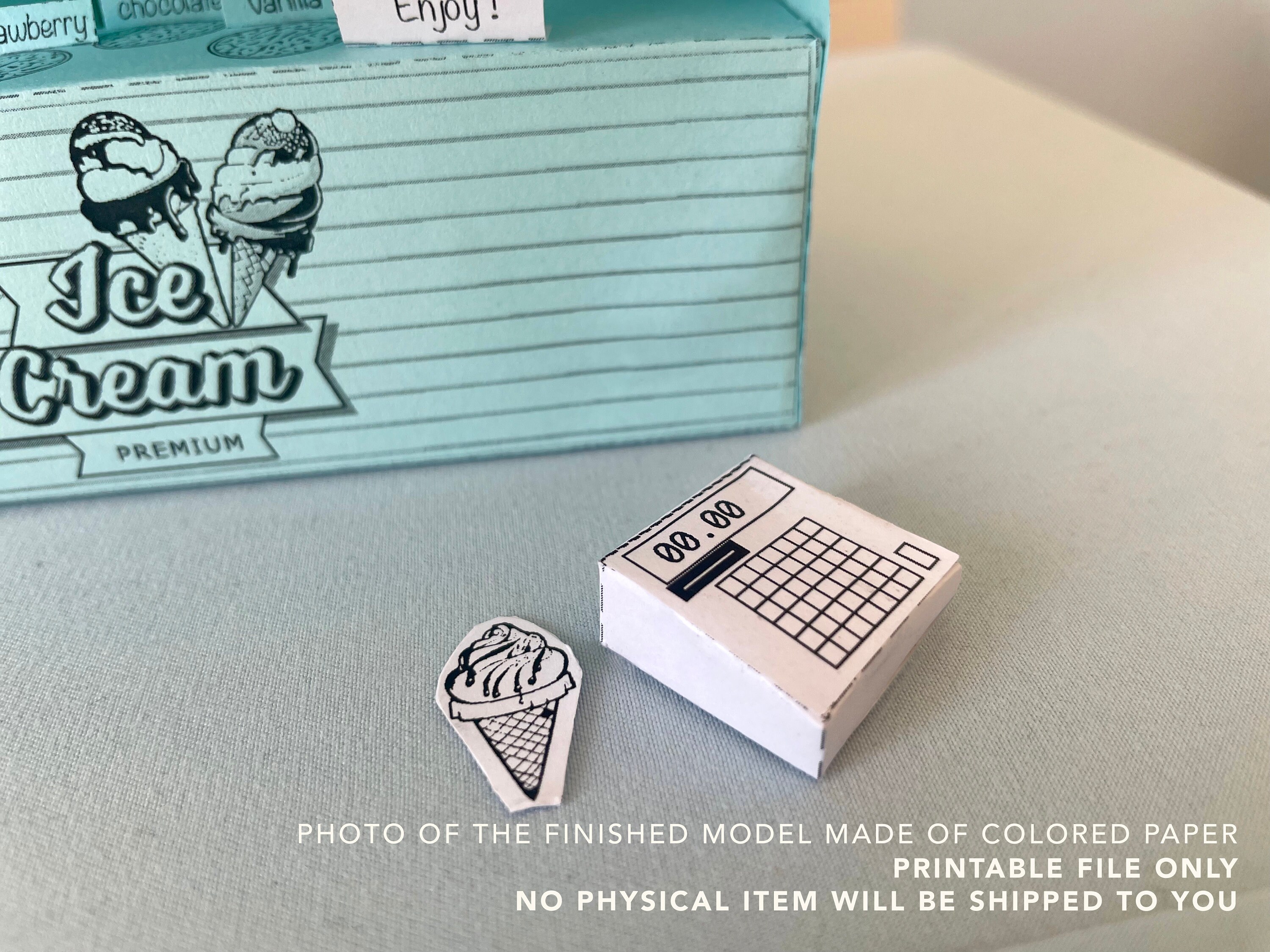 Printable Ice Cream Shop DIY, Ice Cream Store DIY, Ice Cream Parlour ...