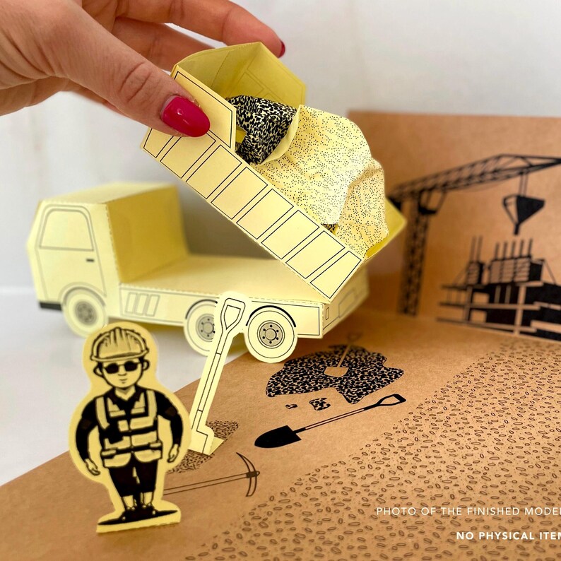 Dump Truck Model, Printable Tipper Truck Model, Printable Truck Set ...