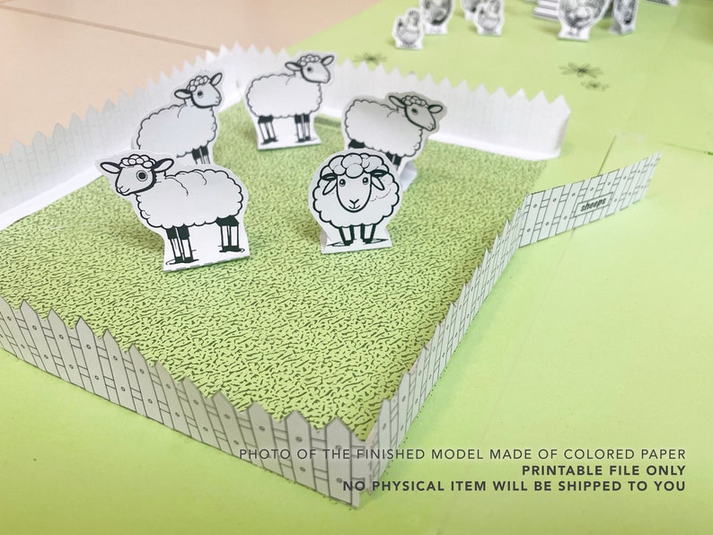 Printable Farm Big Set DIY Paper Farm Model, Farm DIY Craft for Kids ...