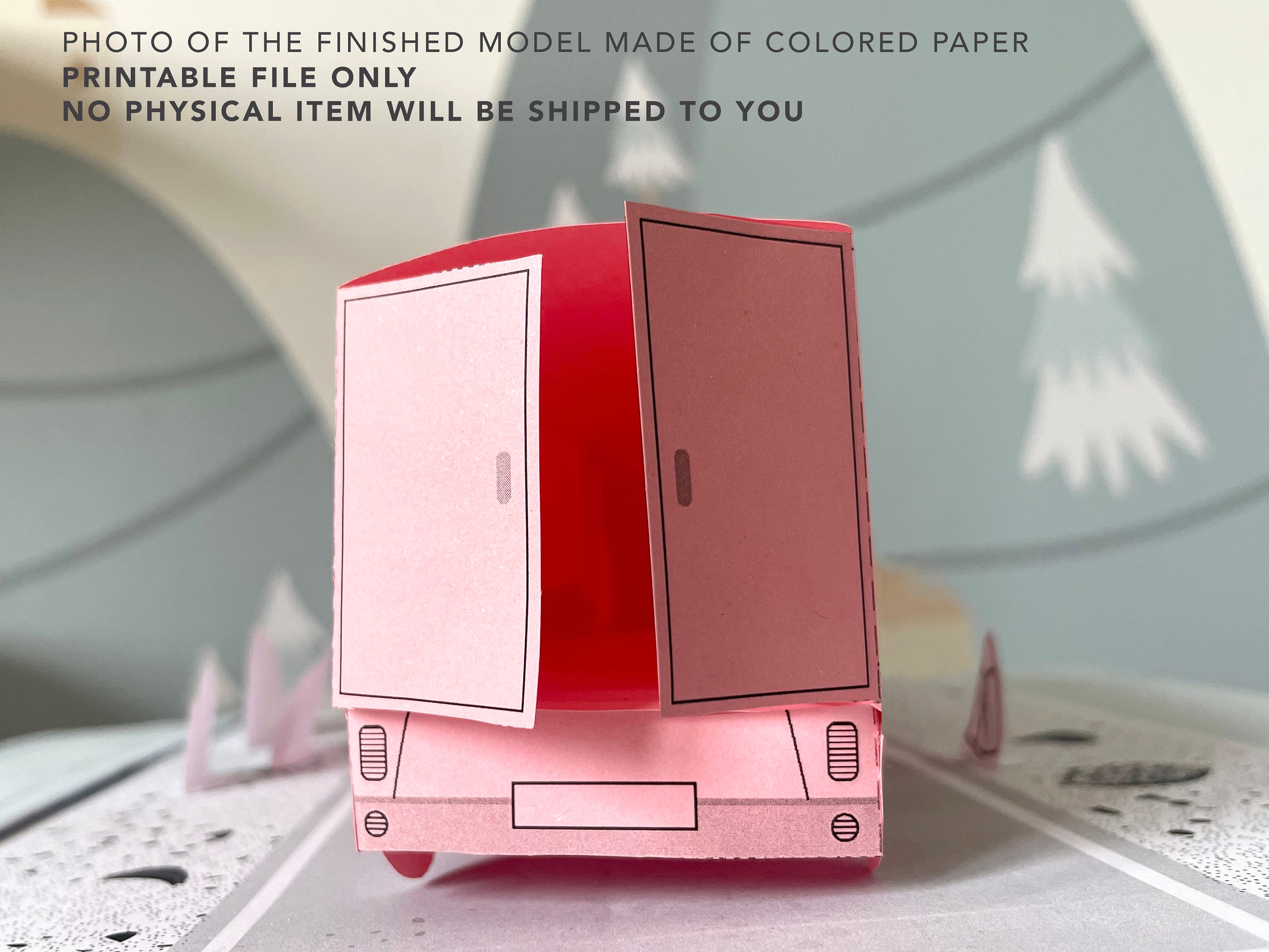 Printable Lorry Model, Paper Toy Lorry, Paper Truck DIY, American Lorry ...
