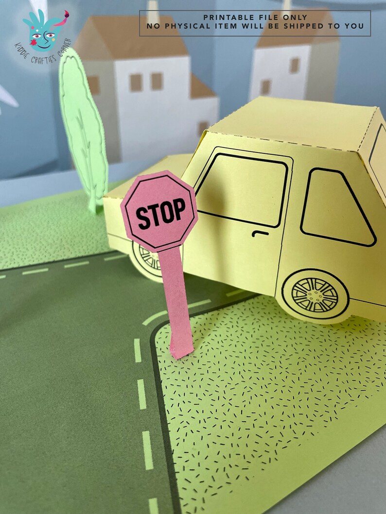 Printable Paper Car Model, DIY Digital Car Model, Cutout Car Set, Paper ...