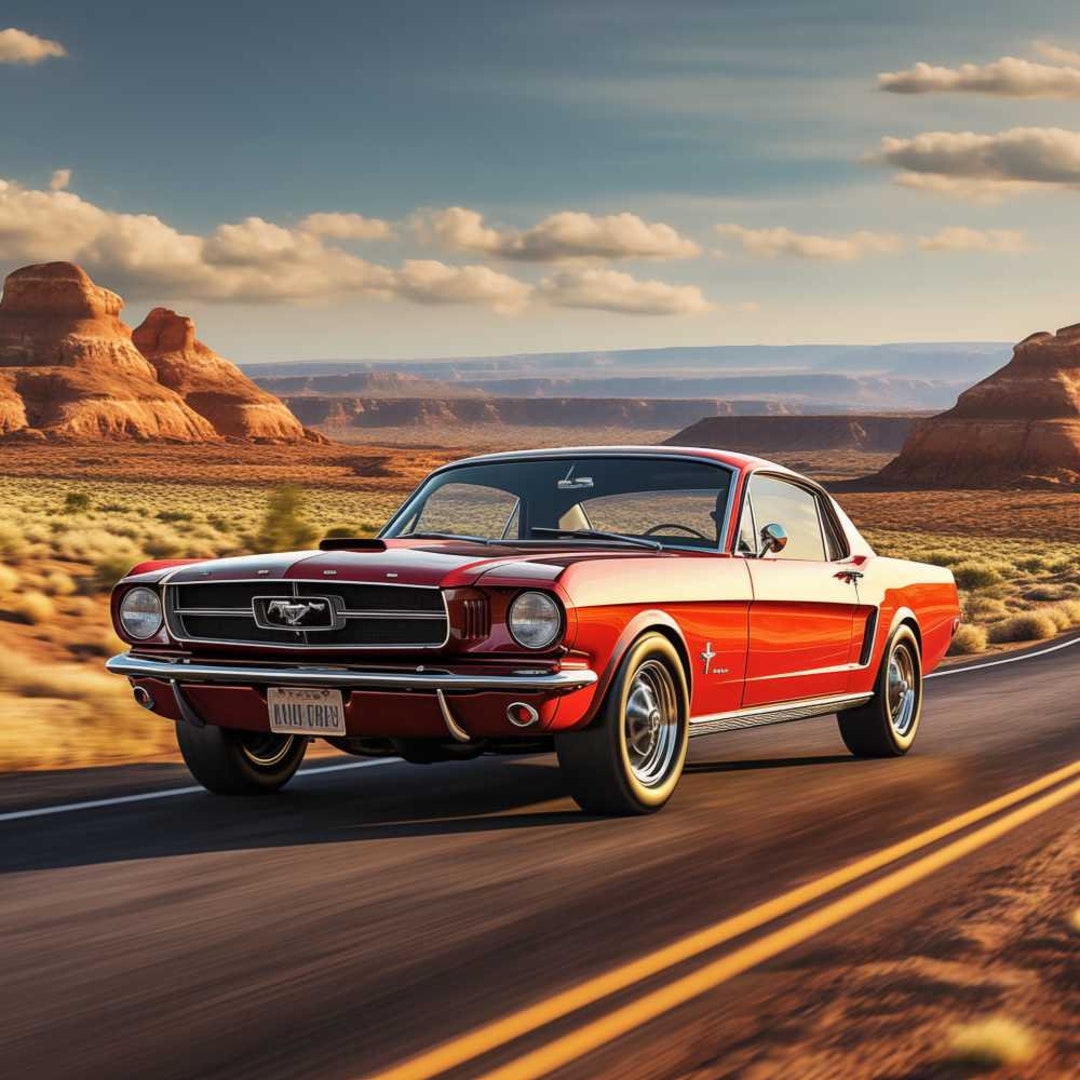 Poster Ford Mustang Fastback Digital Download Image Wall Decoration Art ...