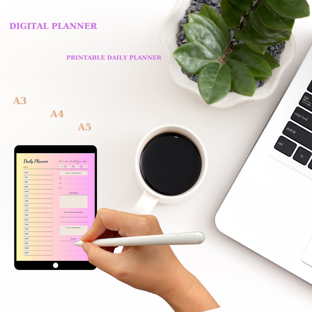 2024 Happy Planner: Digital Timer & Daily Planner Printable A5 A4 A3 - Etsy