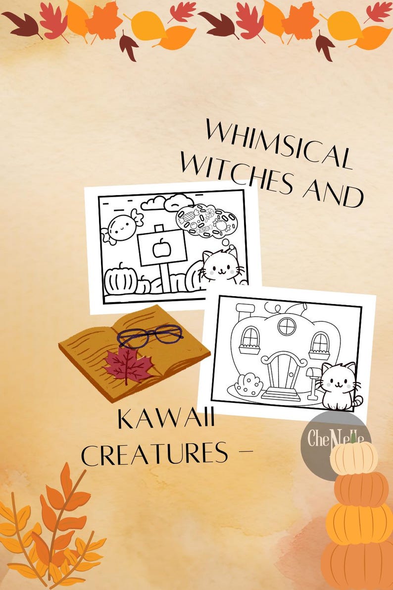 Whimsical Witches and Kawaii Creatures | Kawaii Coloring | Kawaii ...