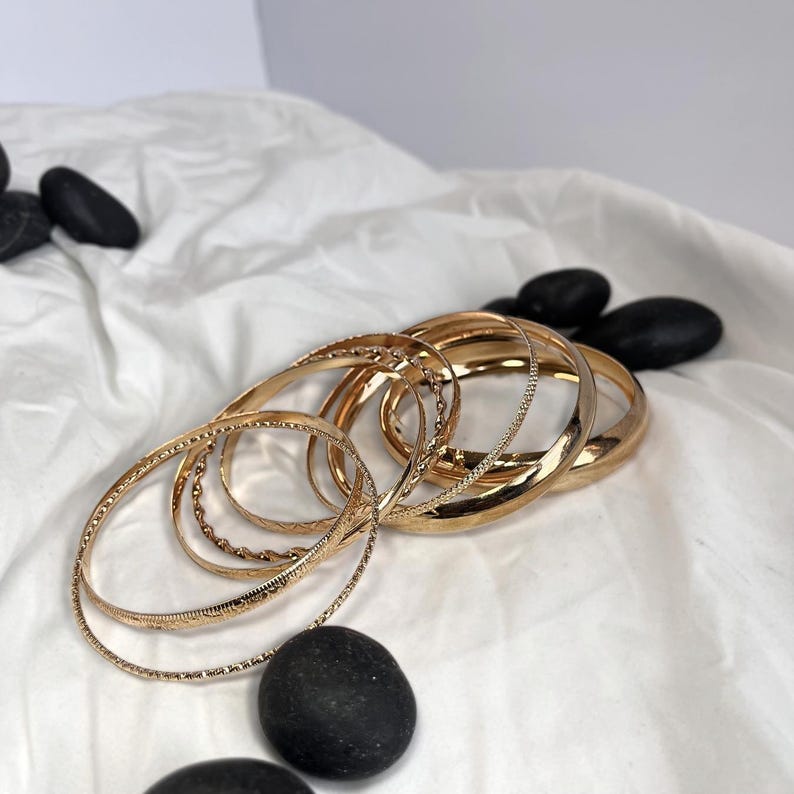 Timeless Shine Bangle Set – Gold Bangles for Women & Men – Statement ...