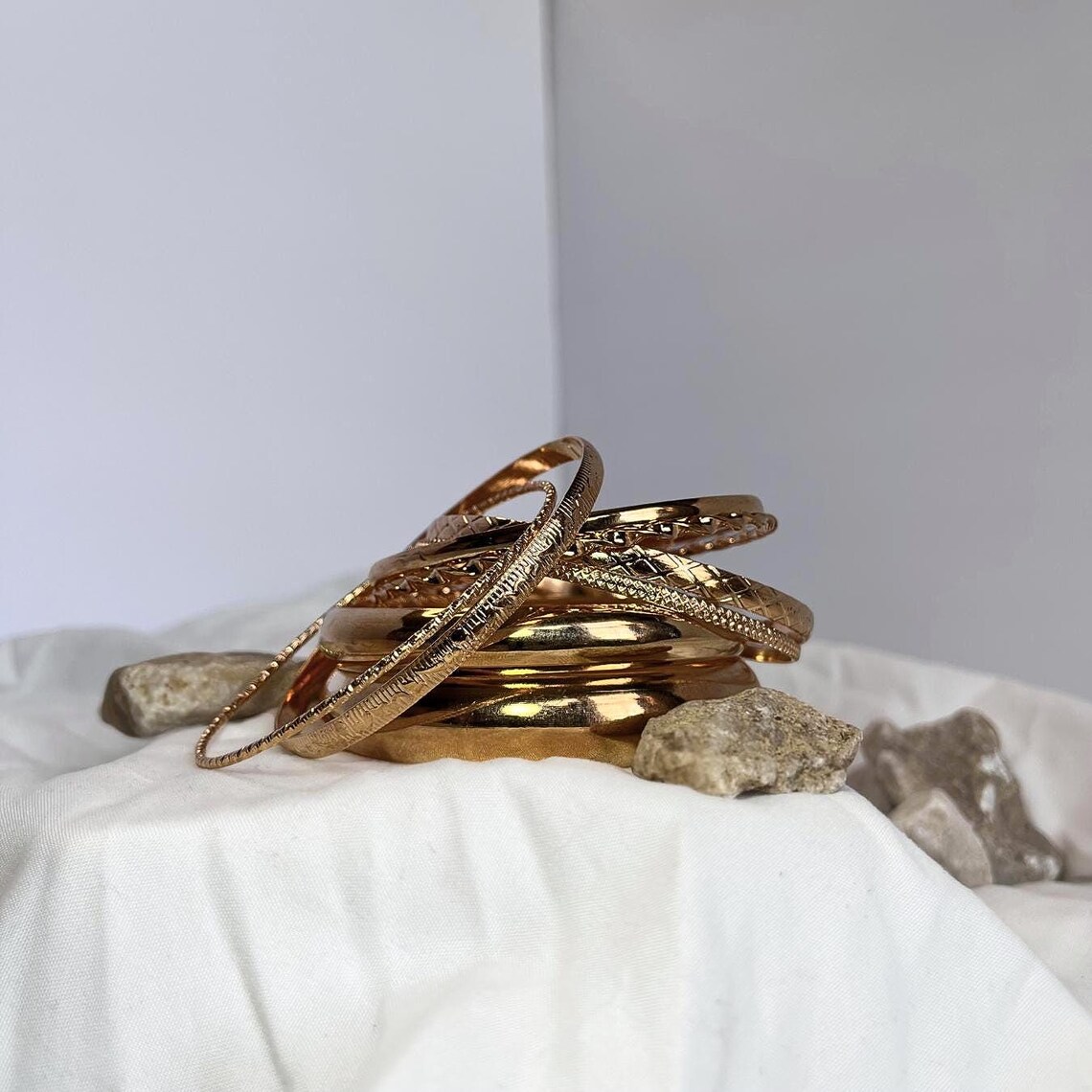 Timeless Shine Bangle Set – Gold Bangles for Women & Men – Statement ...