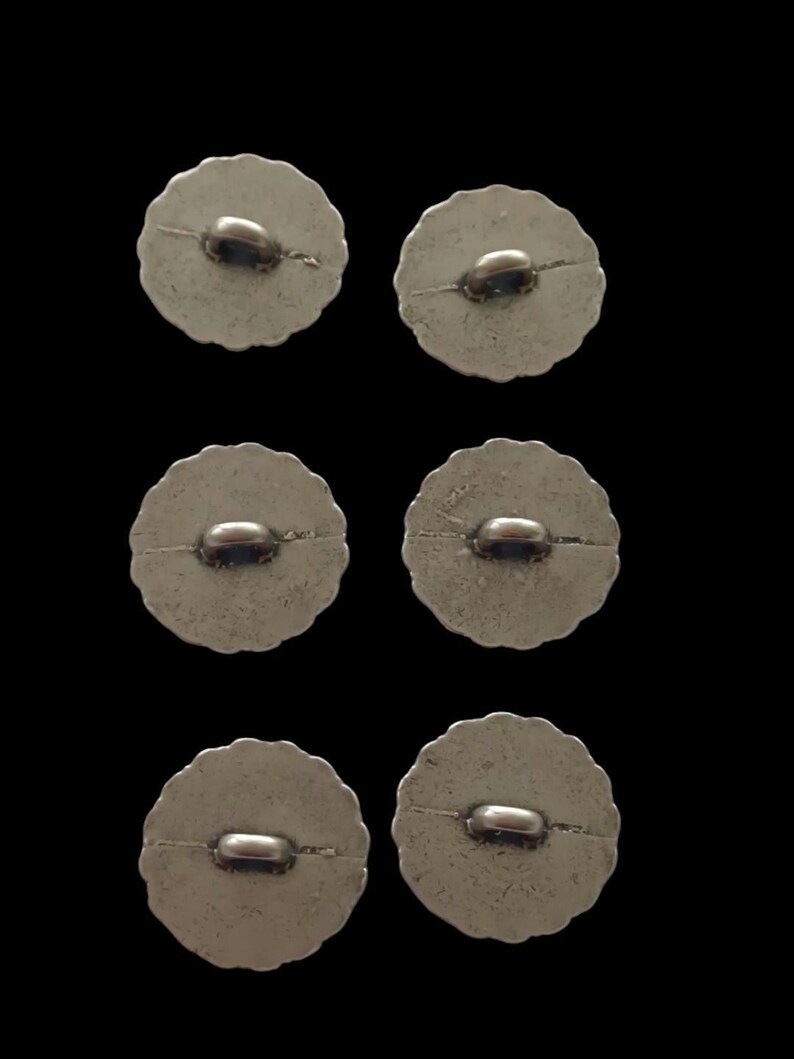 6xvintage Silver-colored Traditional Buttons Coin Coat of Arms Motif ...