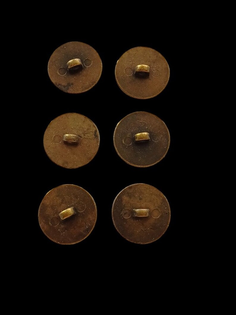 6xvintage Old Gold-colored Traditional Buttons Coin Button Liberte ...