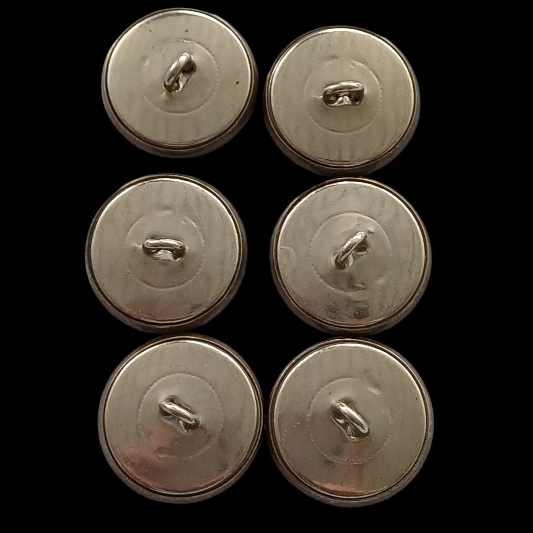 6 Antique Silver-colored Traditional Costume Buttons Made of Metal ...