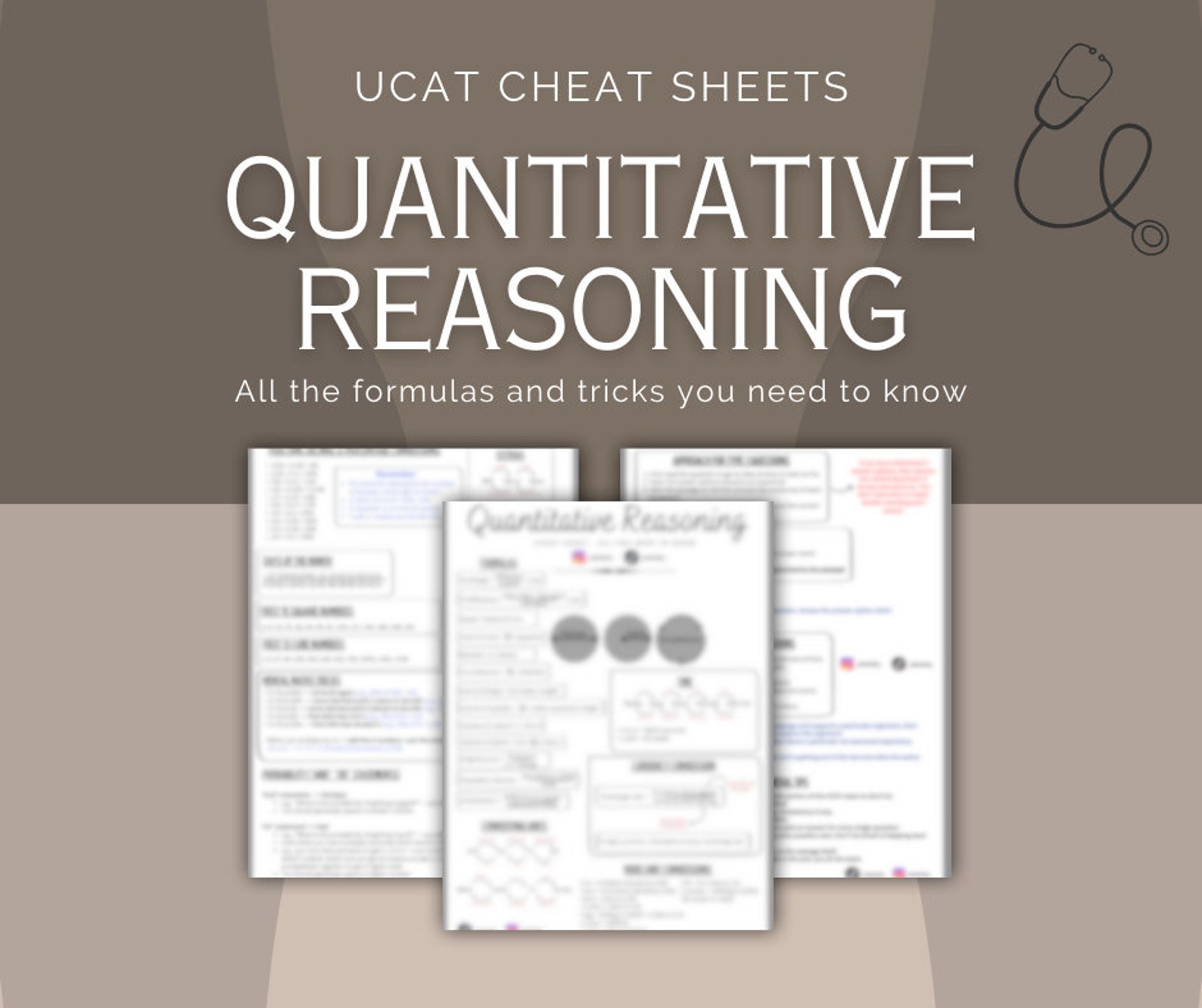 UCAT Quantitative Reasoning Cheat Sheets - Etsy Australia