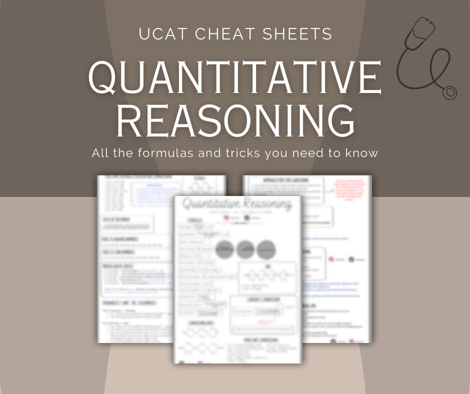 UCAT Quantitative Reasoning Cheat Sheets - Etsy