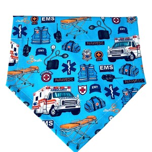 Medical EMS Dog Bandana Personalized, Ambulance Paramedics Over the Dog ...