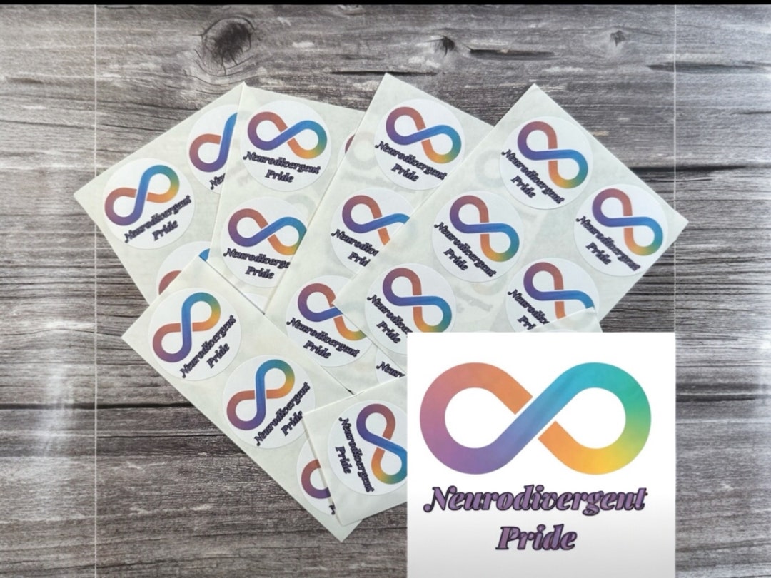 Neurodivergent Pride Stickers Envelope Seals 1 1/2 Circles Handmade - Etsy