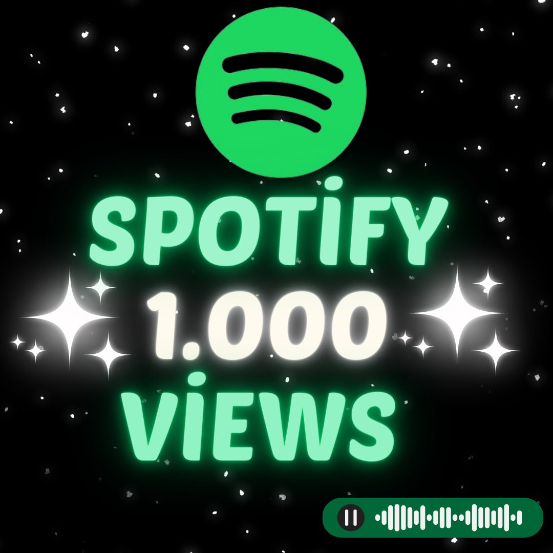 1000 Spotify Listens Playlist/profile - Etsy