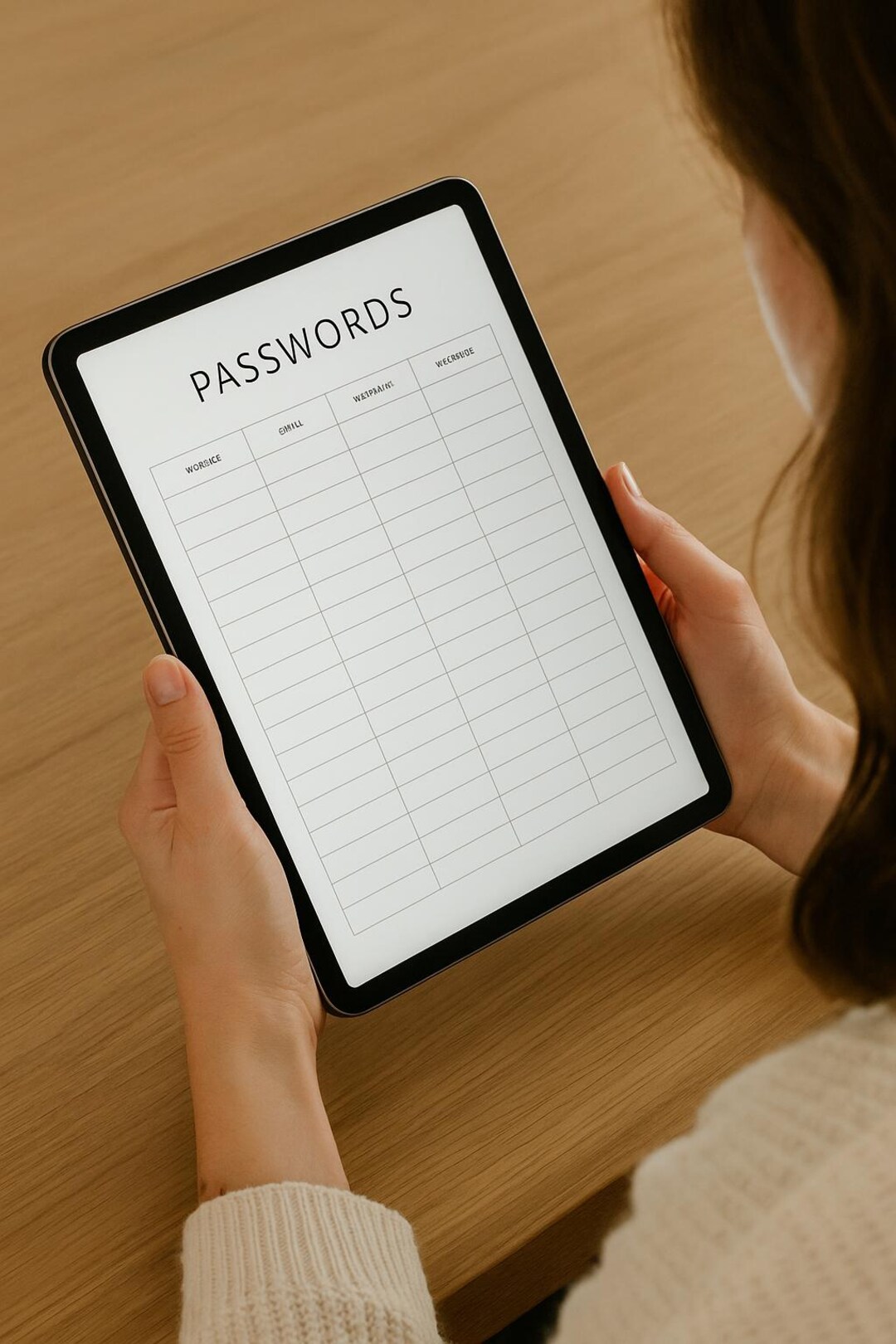 Password Tracker Printable PDF – Digital Password Logbook, Internet ...