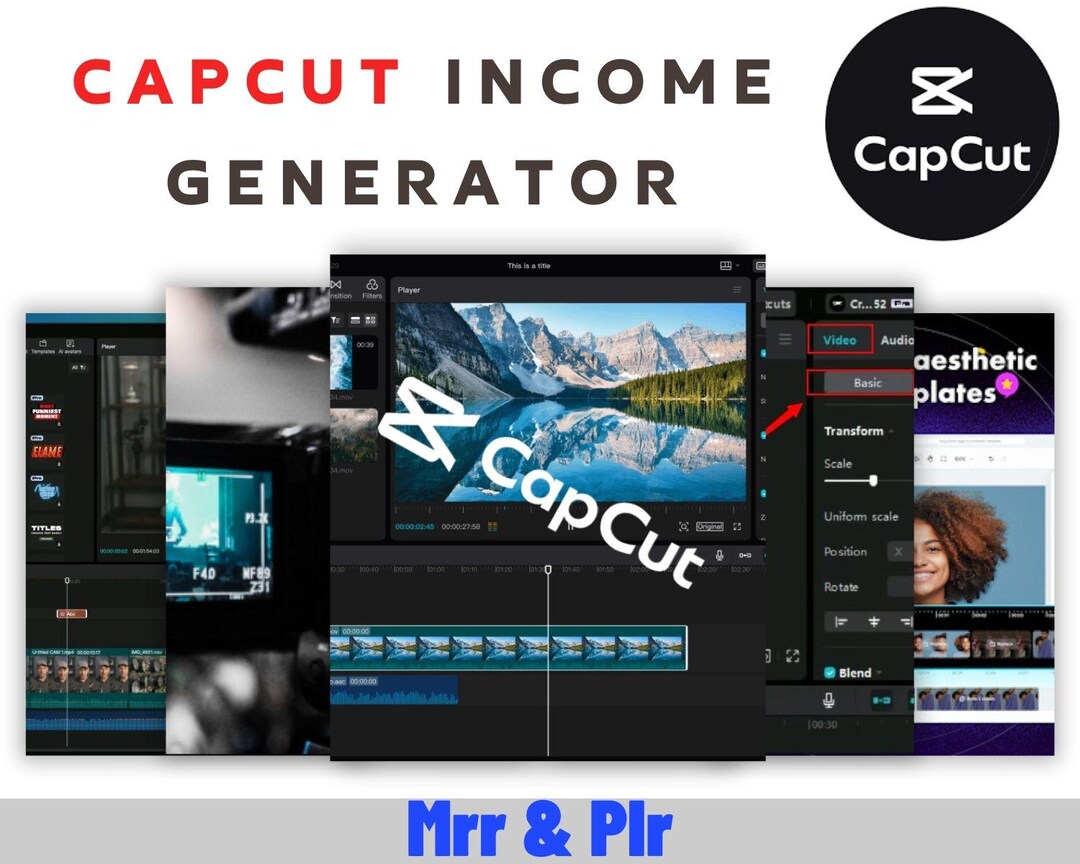 Capcut Income Generator Guide, PLR MRR Digital Download | Video Editing ...