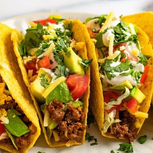Classic Taco Recipe: Ground Beef or Chicken, Easy Mexican Dinner (PDF ...