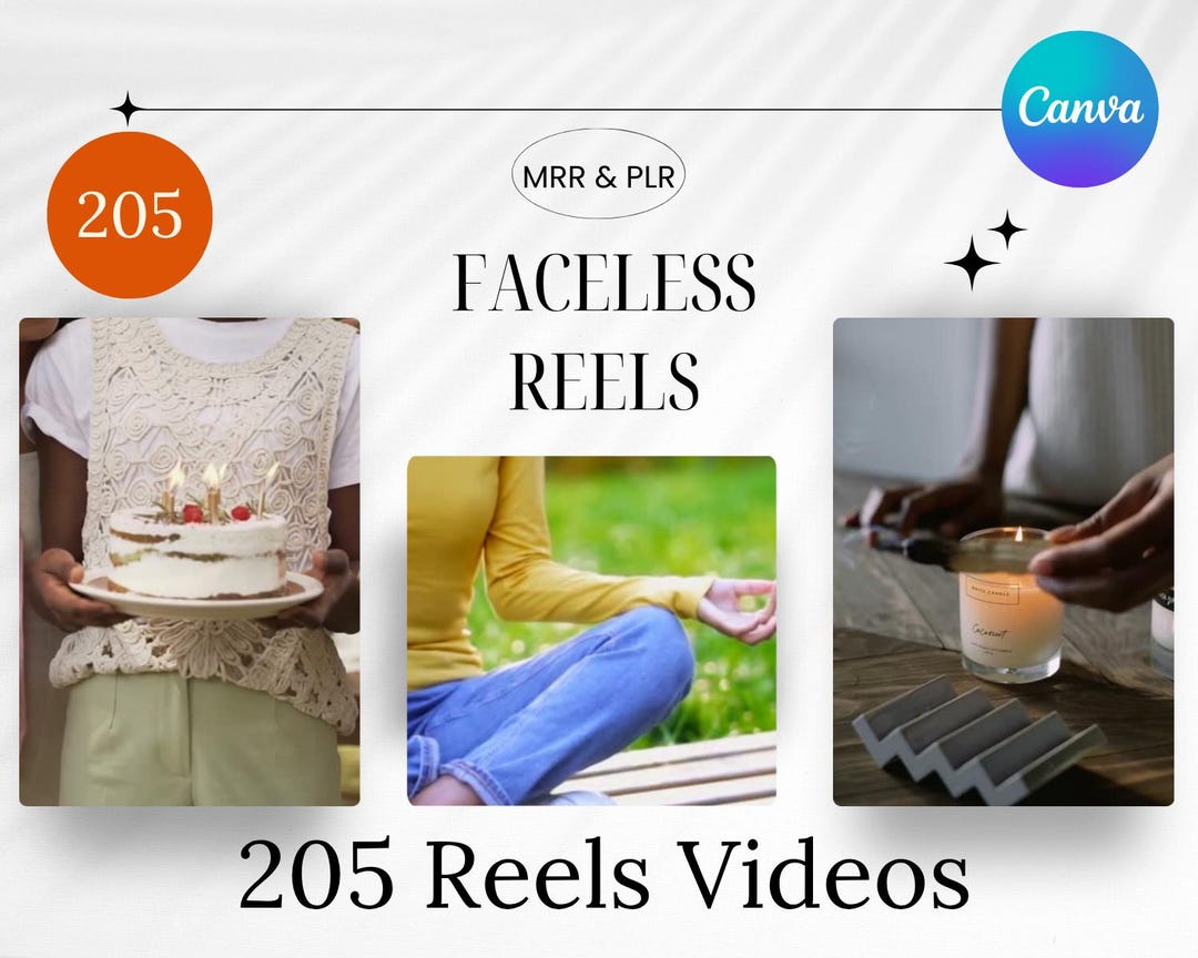 205 Faceless Reels Bundle Digital Marketing Videos for MRR PLR ...