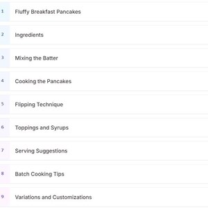Pancake Recipe PDF – Classic Fluffy Breakfast Pancakes, Easy Brunch Meal, Homemade Pancake Guide ...