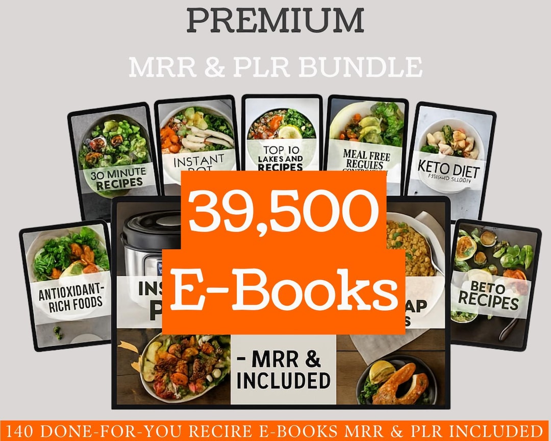 39500+ Food Ebooks PLR MRR Bundle: Recipe & Nutrition (digital Download ...