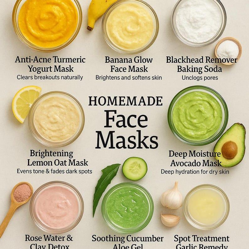 Natural Skincare Remedies – 8-recipe Bundle | DIY Face Masks, Acne ...