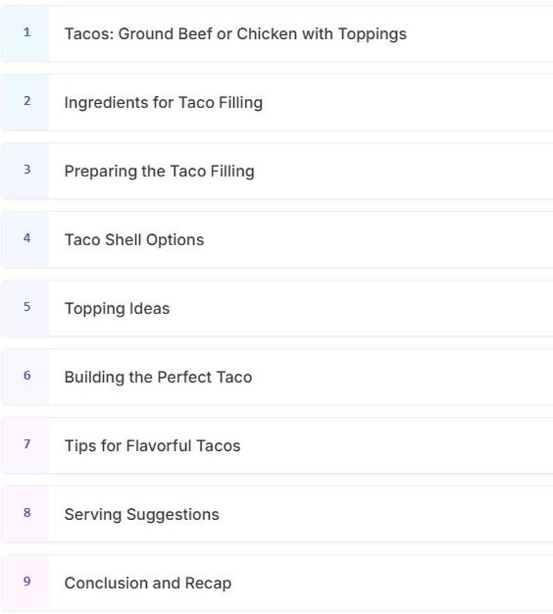 Classic Taco Recipe: Ground Beef or Chicken, Easy Mexican Dinner (PDF ...