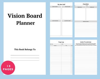 Vision Board Planner PDF: Goal Setting & Manifestation Templates ...