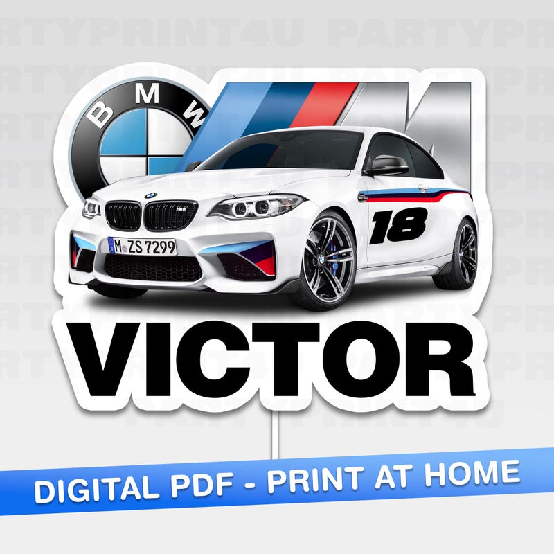 Bmw Party Cake Topper - Etsy