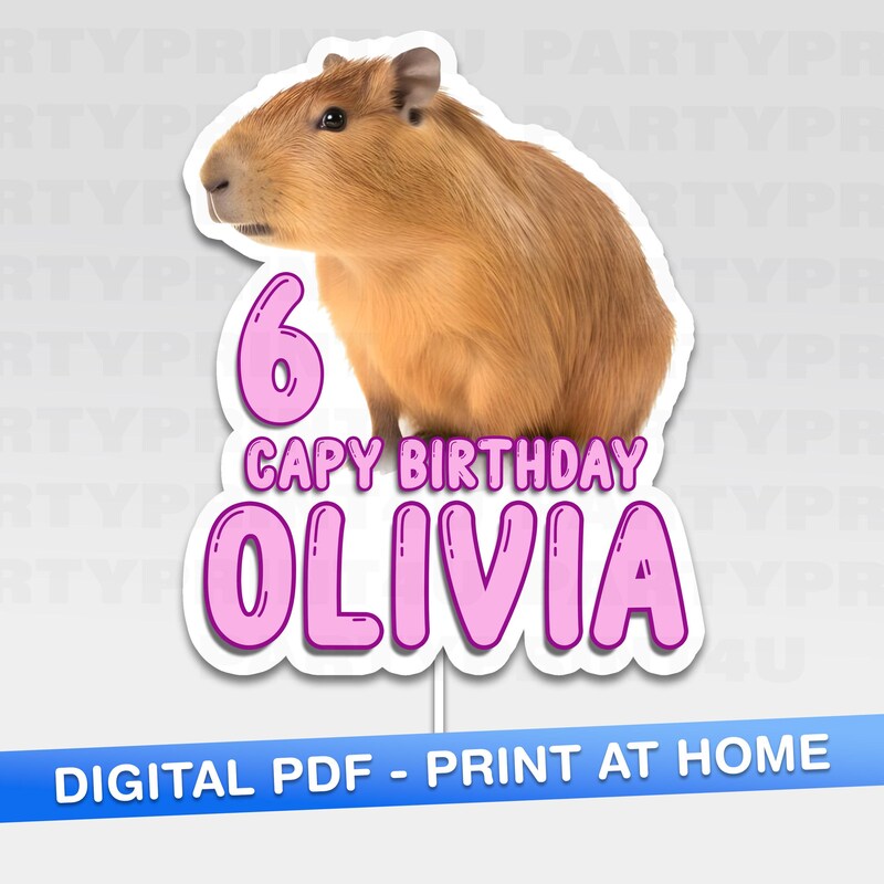 Capibara cake topper - Etsy España
