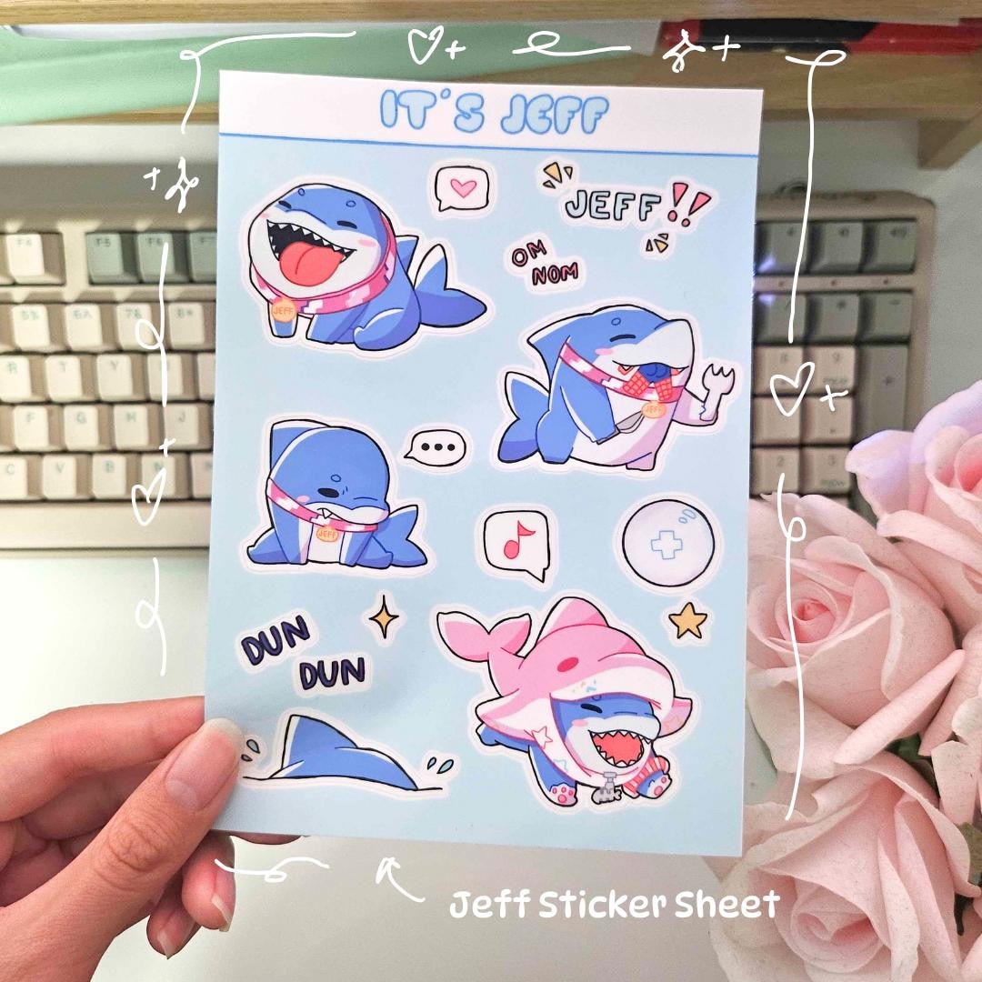 Jeff the Land Shark || Marvel Rivals || Kawaii Sticker for Planners ...