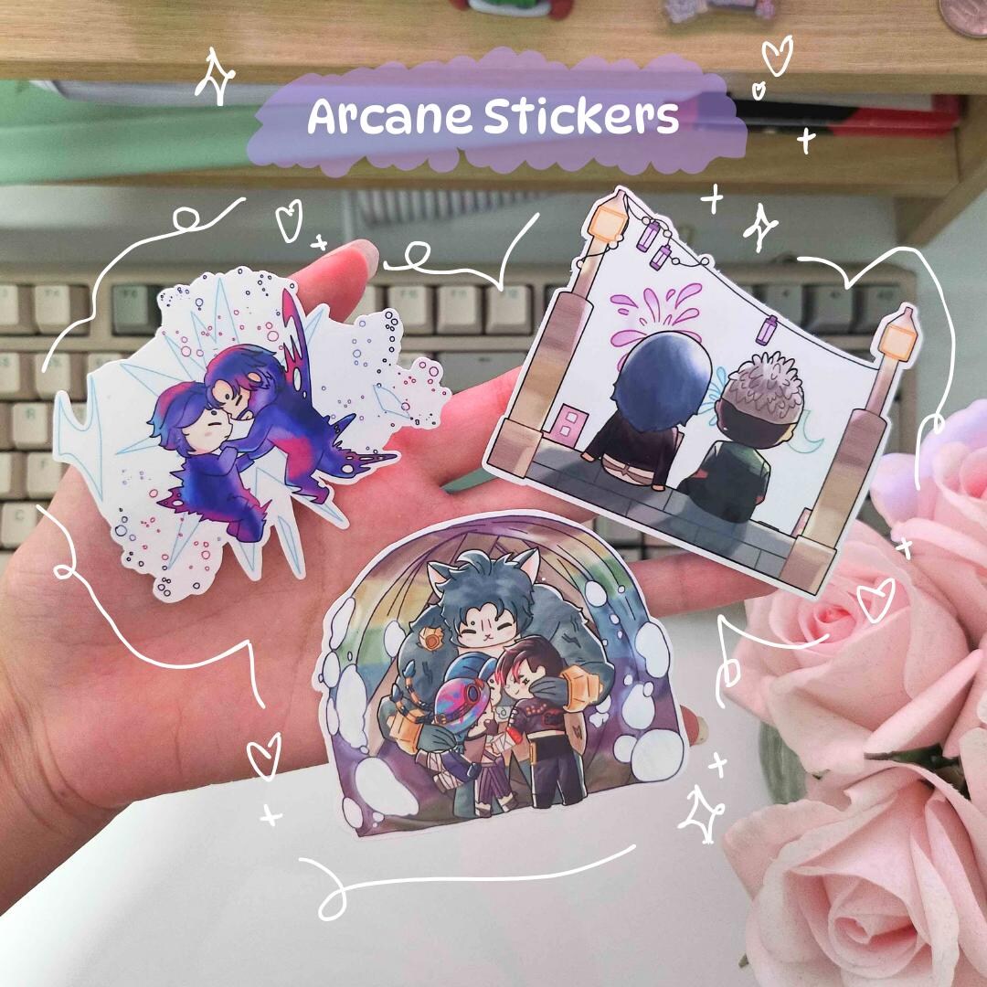 Arcane Stickers || League of Legends || Figurine Standee of Powder, Vi ...
