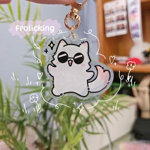 Jujutsu Kaisen Gojo Cat Acrylic Keychains - Etsy