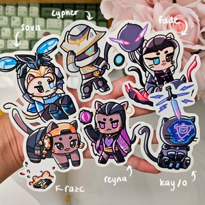 NEW! CLOVE || Cute Chibi Valorant Neko Stickers || Glossy Vinyl || Cute ...