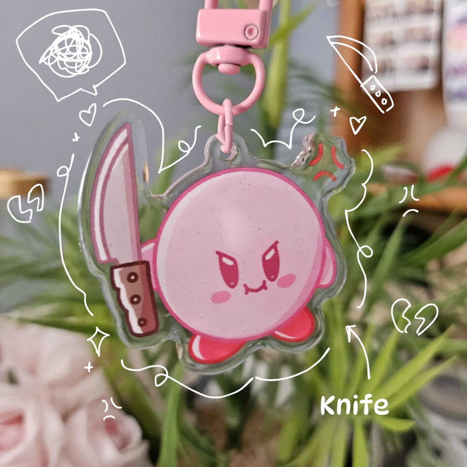 Kirby Acrylic Keychains || Cute Gift to Attach to Your Bag, Pencil ...