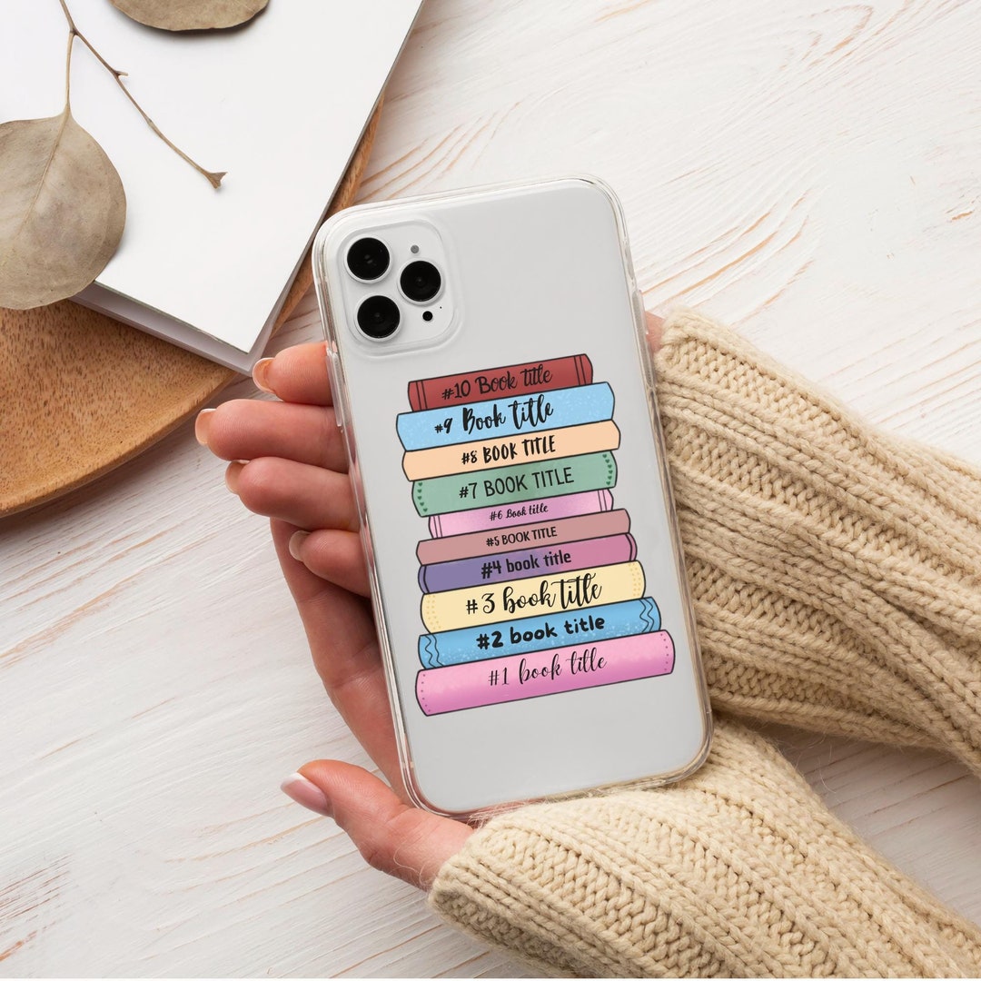Personalized Favorite Book Clear Phone Case, Bookish Gifts Book Related ...