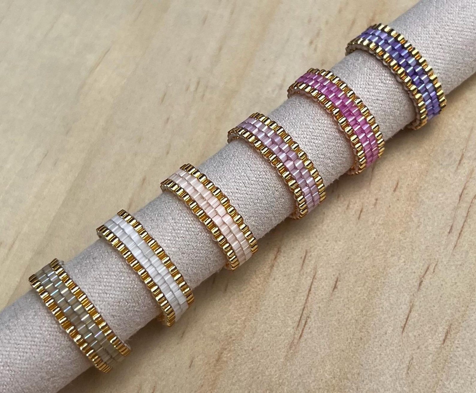 Handmade Beaded Ring - Etsy