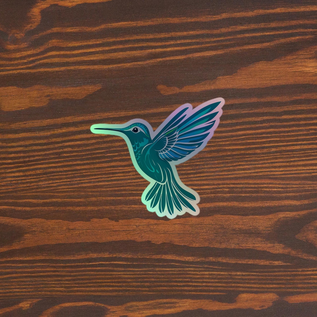 Hummingbird Sticker & Magnet, Vibrant Bird Decal for Laptop, Water ...