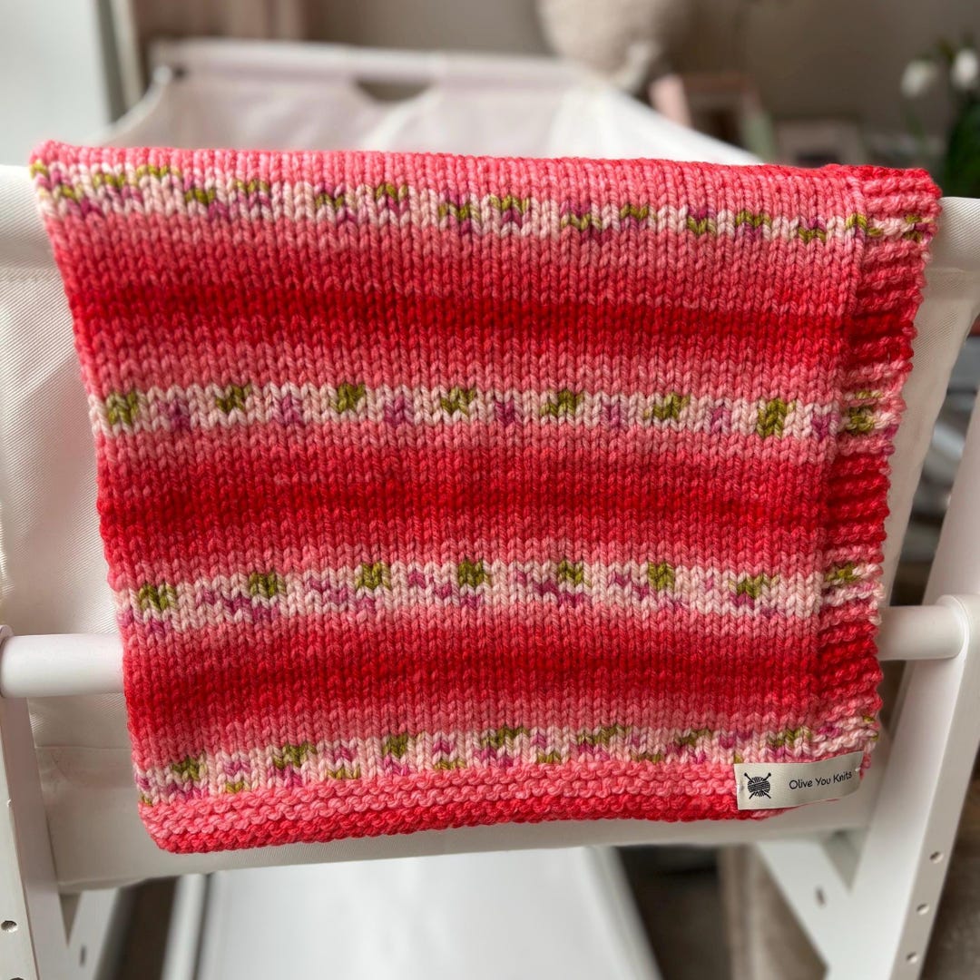 Stunning Fair Isle Baby Blanket size Small - Etsy