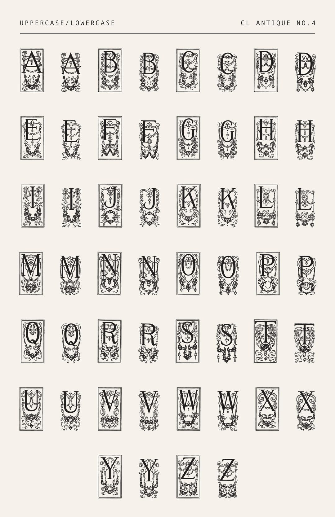 Victorian Chandelier Drop Cap Font – 1800s Ornamental Letters With ...