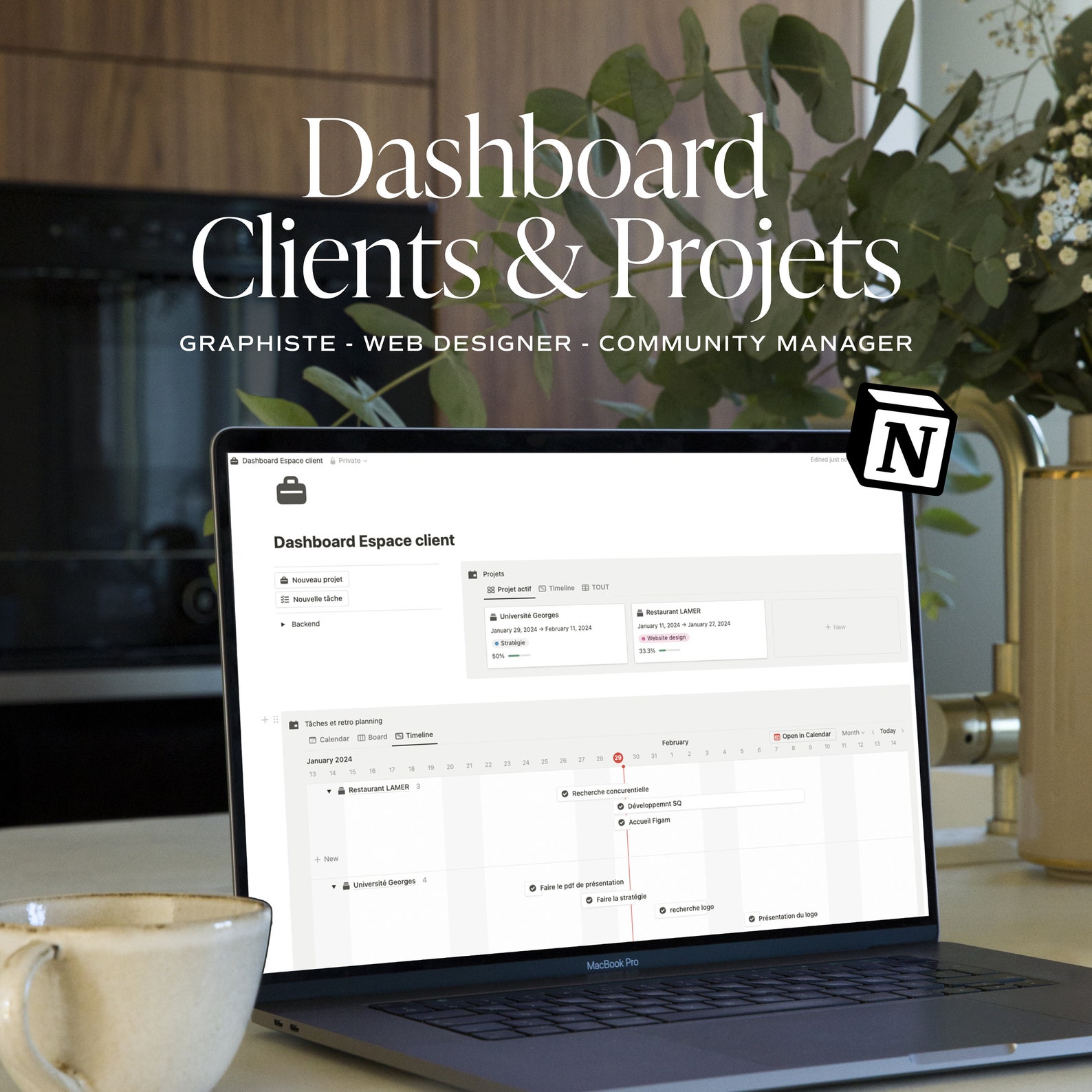Dashboard Concept of Projects & Clients | Graphic Designer - Web ...