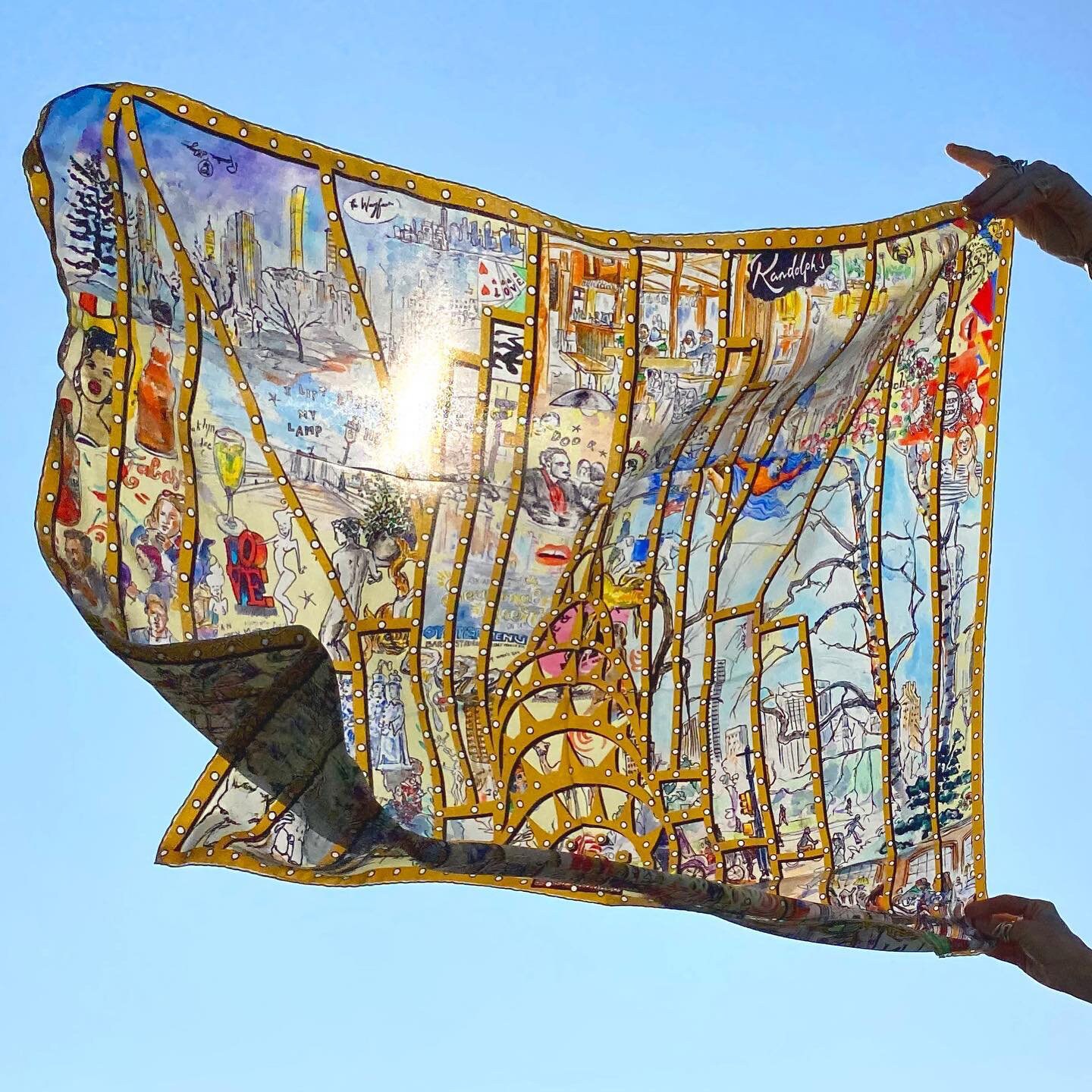 Silk Scarf carnet De New-york 9090 Cm - Etsy Silk Scarf carnet De New-york 9090 Cm - Etsy