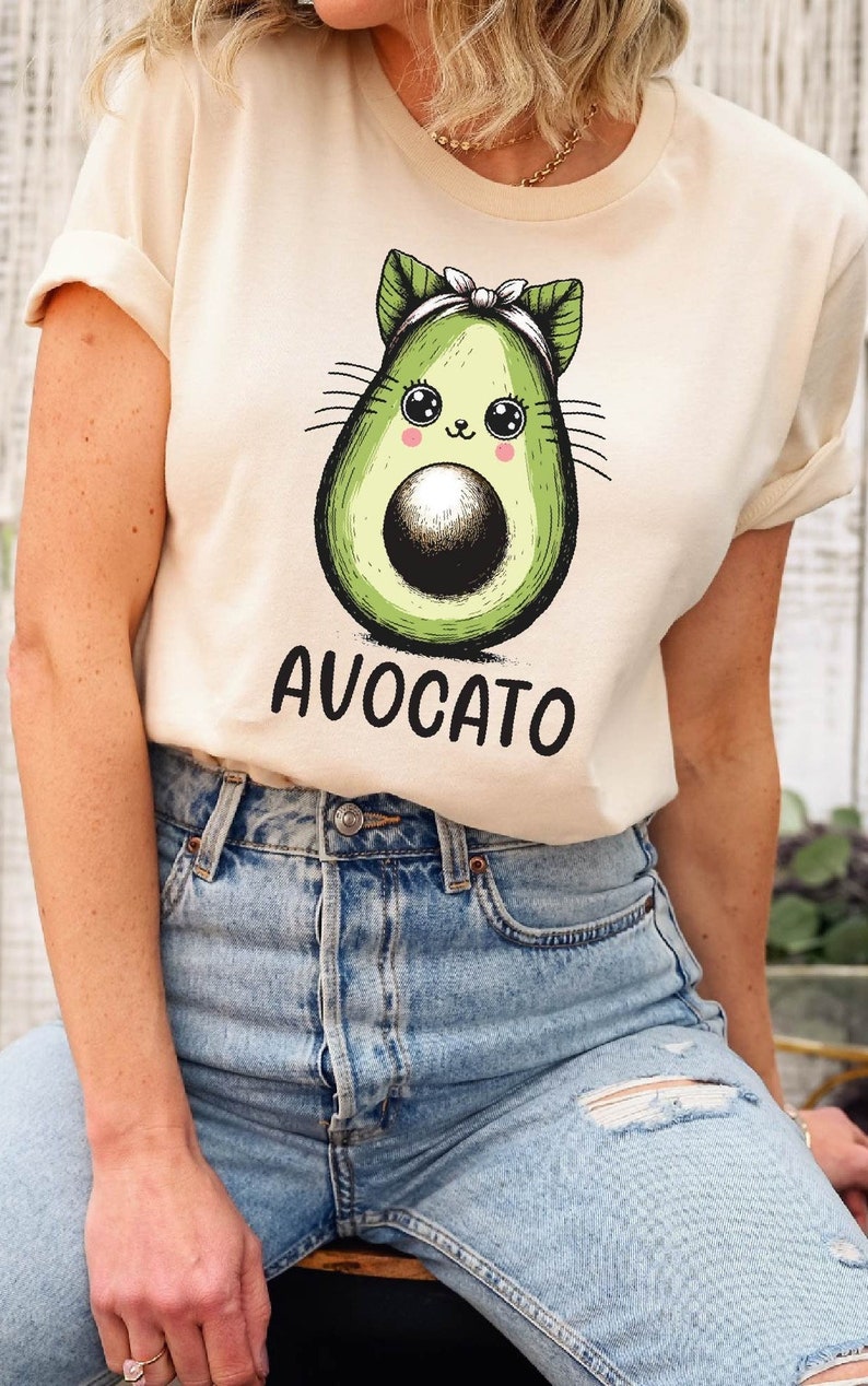 Cat Avocato Comfort Colors Shirt: Funny Avocado Lover Tee - Etsy