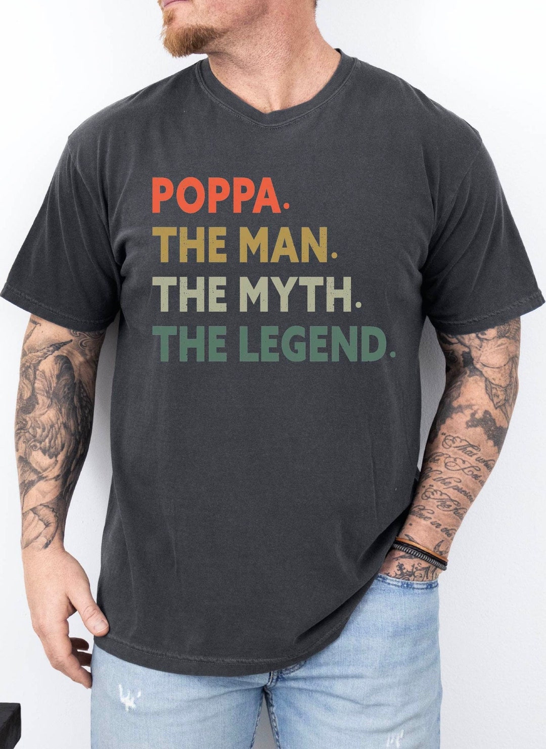 Poppa the Man the Myth the Legend Comfort Colors T-shirt - Etsy