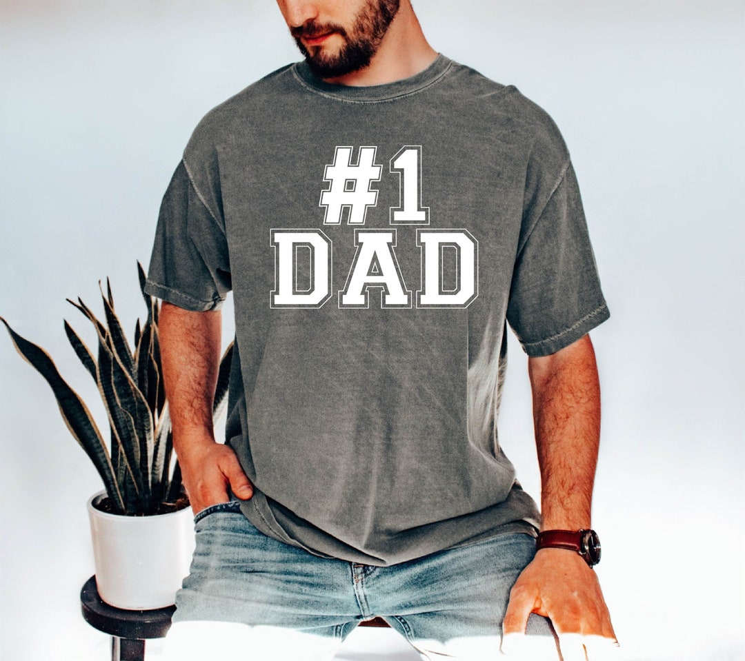 Number 1 Dad Comfort Colors Shirt, No 1 Dad Tee, New Dad Gift Shirt ...