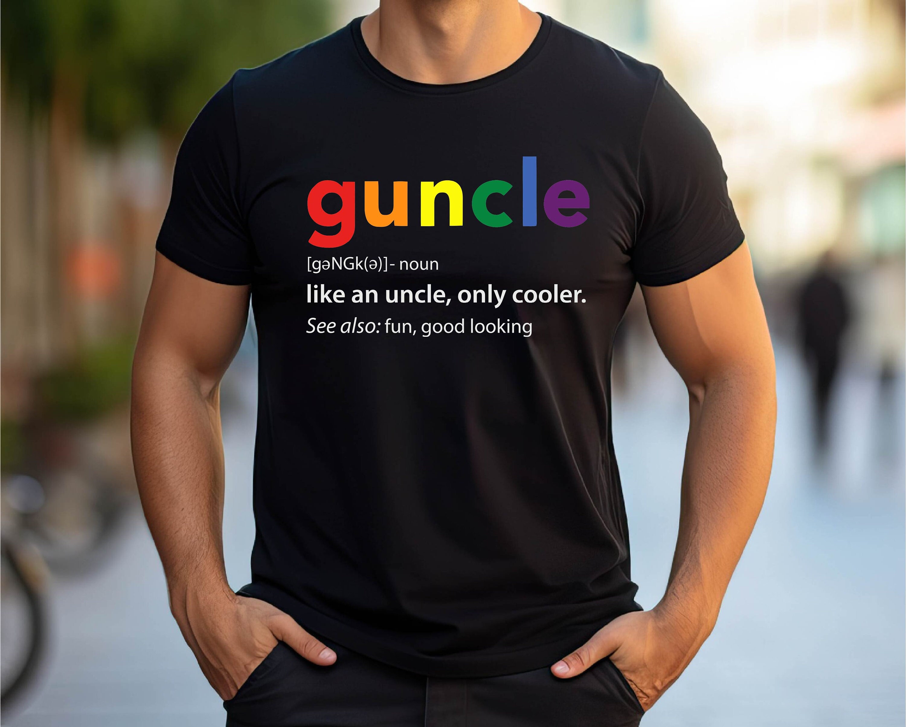 Guncle Dad Tshirt, Men's Funny Uncle Tee, Guncle Shirt, Uncles Fun ...