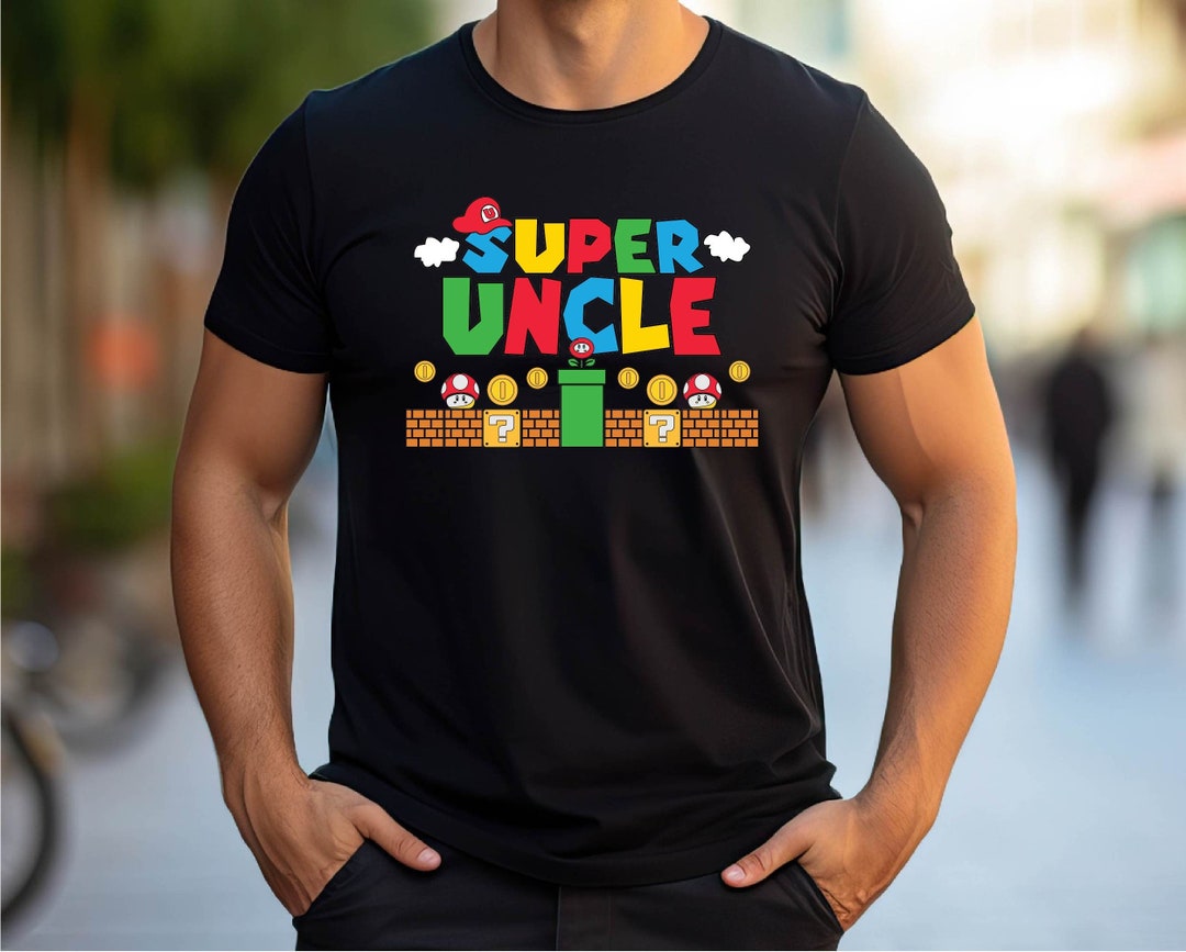 Super Uncle Tshirt, Cute Super Uncle Gift Shirt, Funny Uncle Tee, Gamer ...