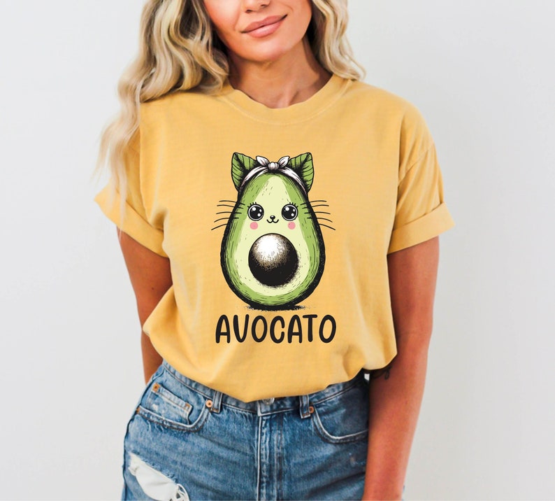 Cat Avocato Comfort Colors Shirt: Funny Avocado Lover Tee - Etsy