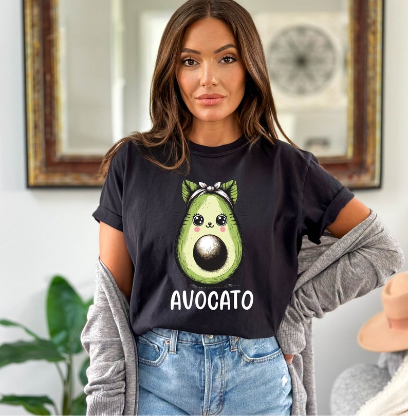 Cat Avocato Comfort Colors Shirt: Funny Avocado Lover Tee - Etsy